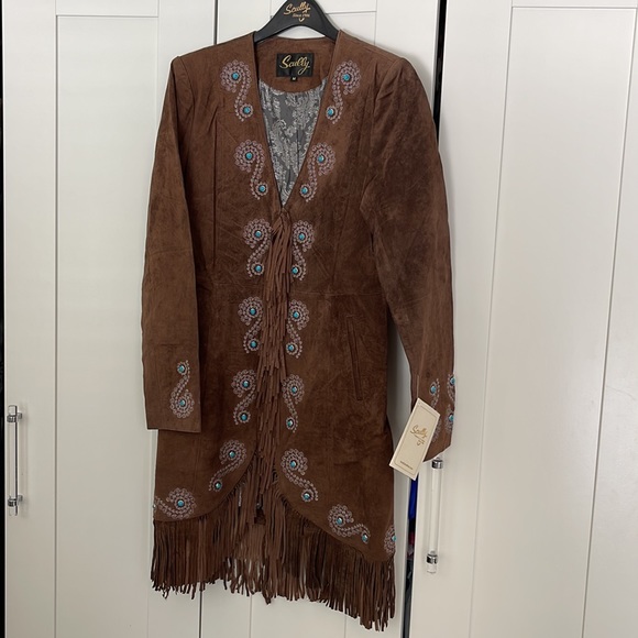 Scully | Jackets & Coats | Scully Suede Car Coat With Turquoise And ...